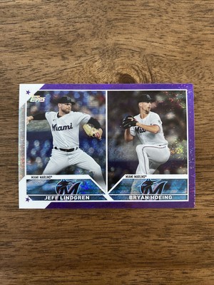 2023 Topps Update Rookie Combos Jeff Lindgren Bryan Hoeing Purple Foil ...