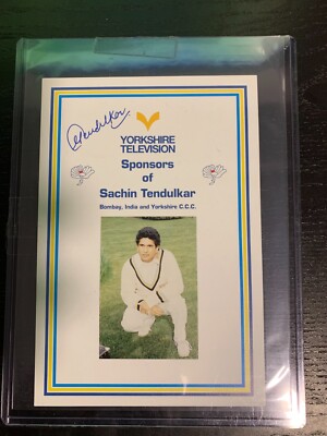 sachin tendulkar rookie card March 1992 Autographed | eBay