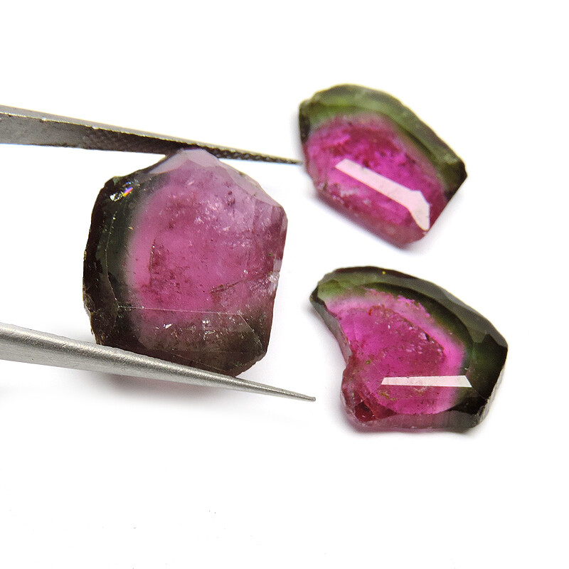 watermelon Tourmaline slice, Tourmaline Slice, 22.55 cts Slice Gemstone ...