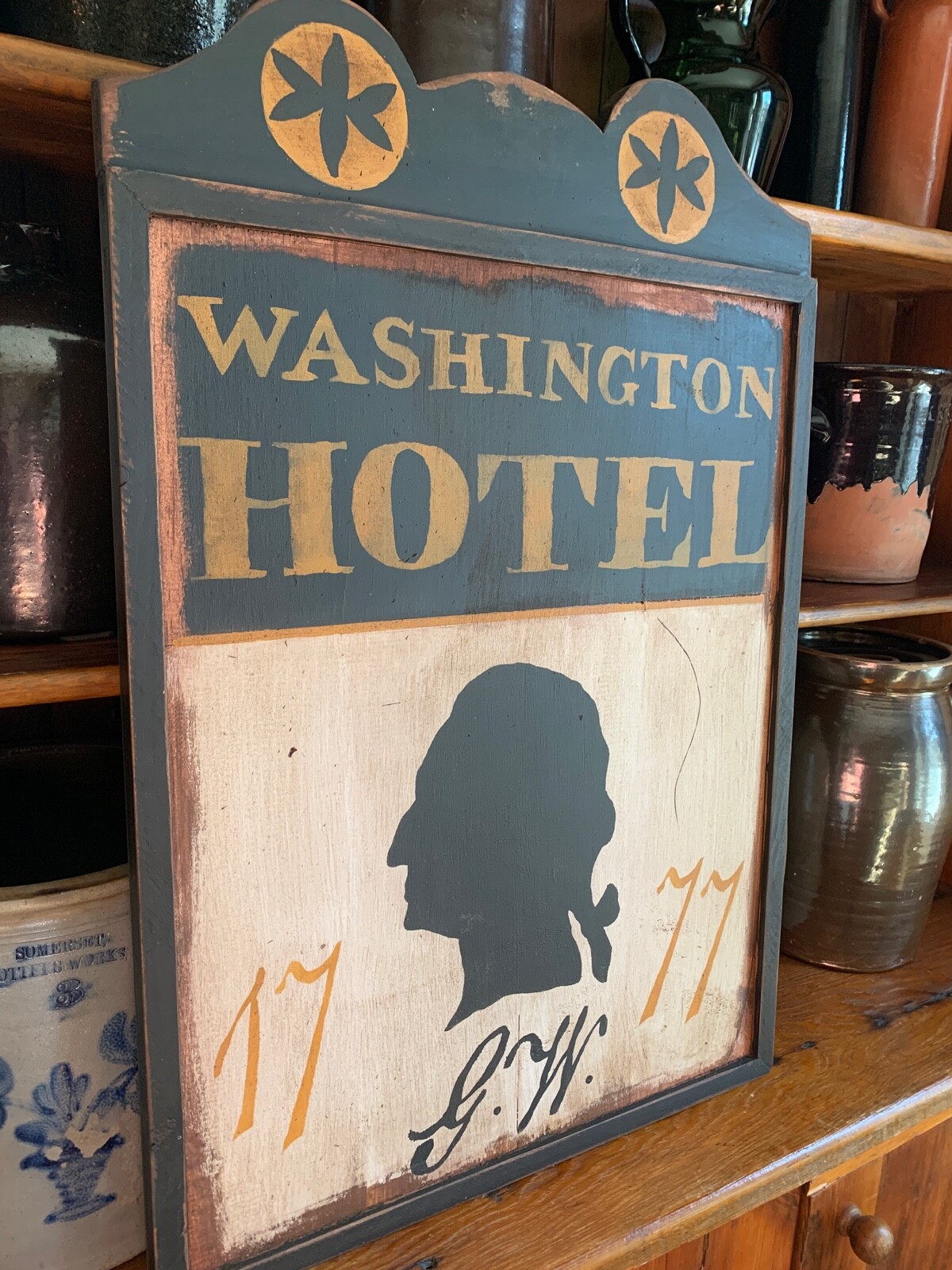 Primitive, Colonial, Early American, Wooden Tavern Sign | eBay