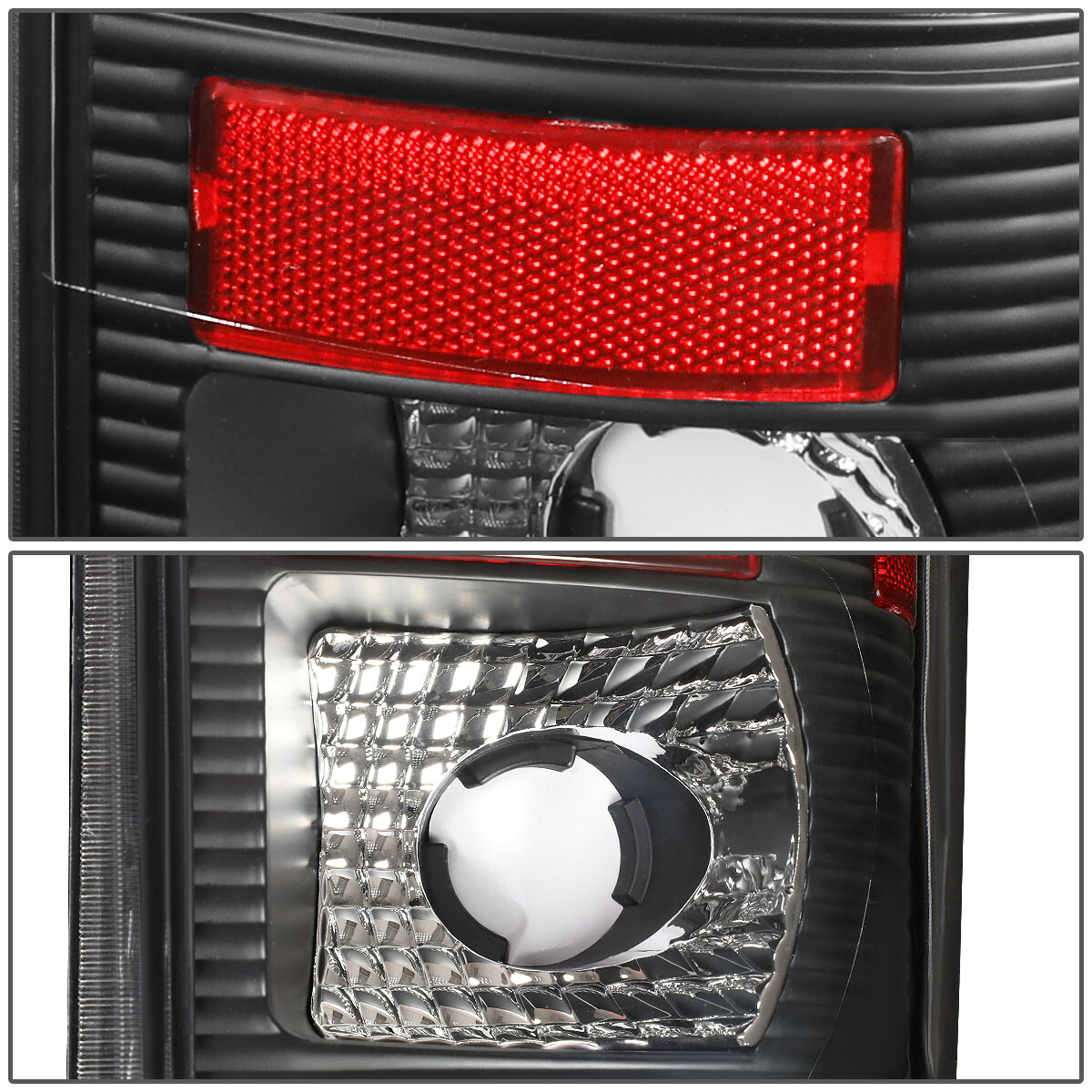 3D RED LED BLACK CLEAR TAIL LIGHT+BLACK AMBER HEADLIGHT FOR 99-04 SUPER ...