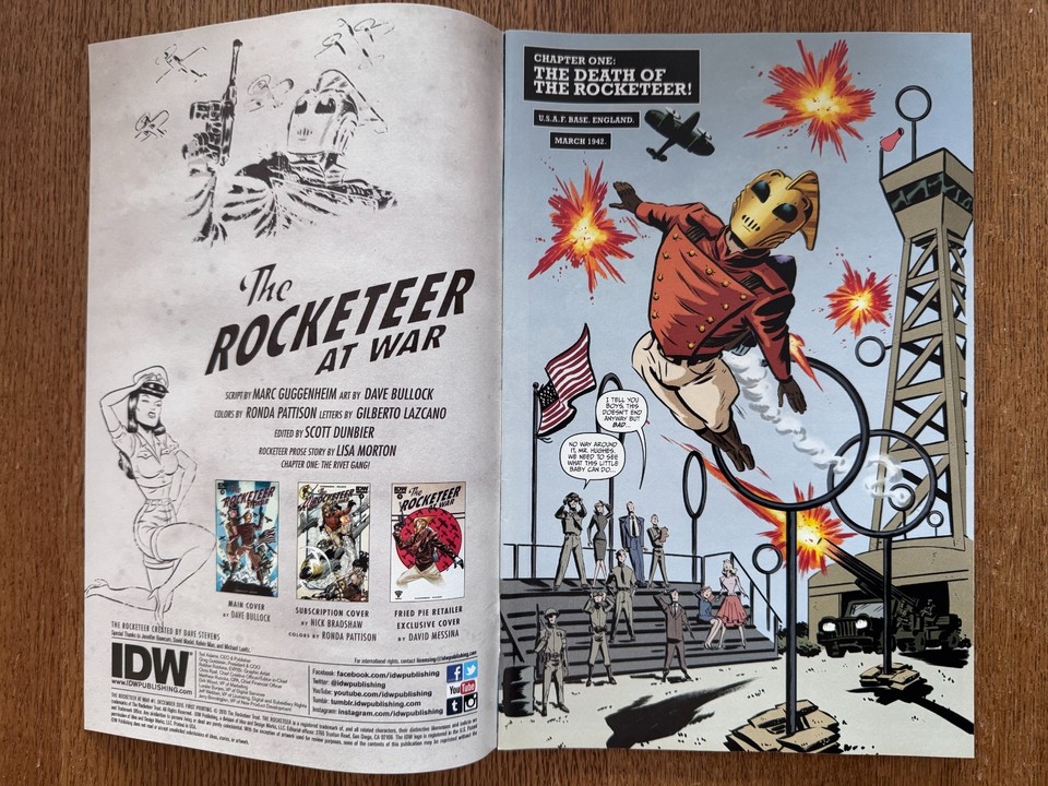 Rocketeer At War 1-3 set, IDW, Dave Bullock, NM, 3 book lot, nice ...