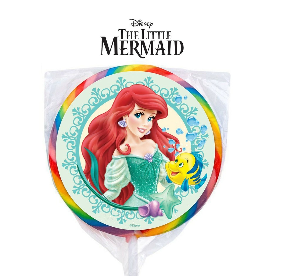 24 Ariel The Little Mermaid 1.67" Princess Sticker Labels for Bag Party ...