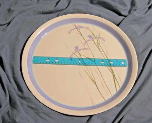 Corelle Shadow Iris 15" Serving Platter Round Plastic Tray Indoor Outdoor PARTY! | eBay