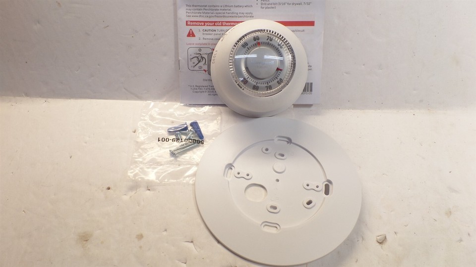 HONEYWELL CT87N ROUND NON-PROGRAMMABLE THERMOSTAT 1H/1C 1 STAGE HEATING ...