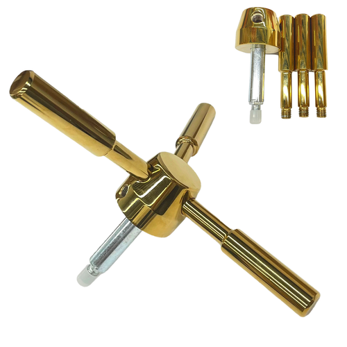 3 Spoke Safe Handle Gold Finish Replacement Safe Box Gun Safe Handle | eBay