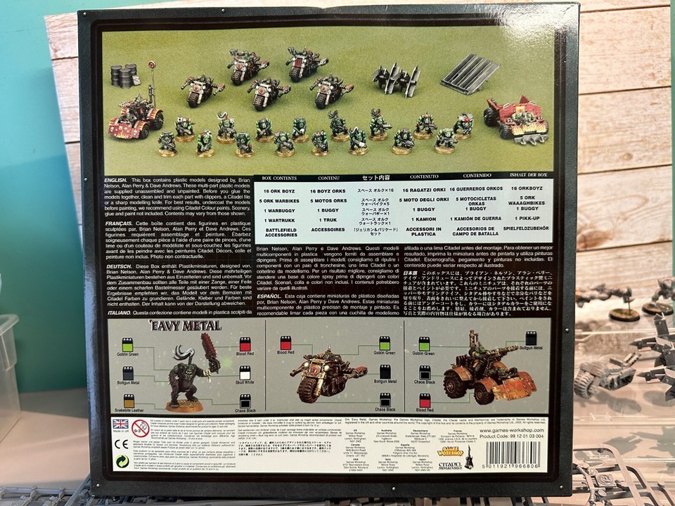 2002 Warhammer 40k Space Ork Battle Force Box Set Partially Assembled ...