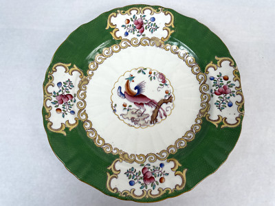 Early Minton Cockatrice Green Scalloped 9" Dinner Plate Globe Mark | eBay