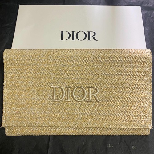 Christian Dior Clutch Pouch 2023 Summer Rattan Beige Original Limited ...