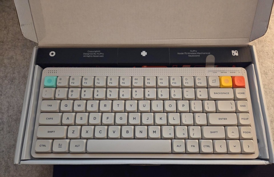 NuPhy Node75 Mechanical Low-Profile Wireless Keyboard (Red Nano Linear ...