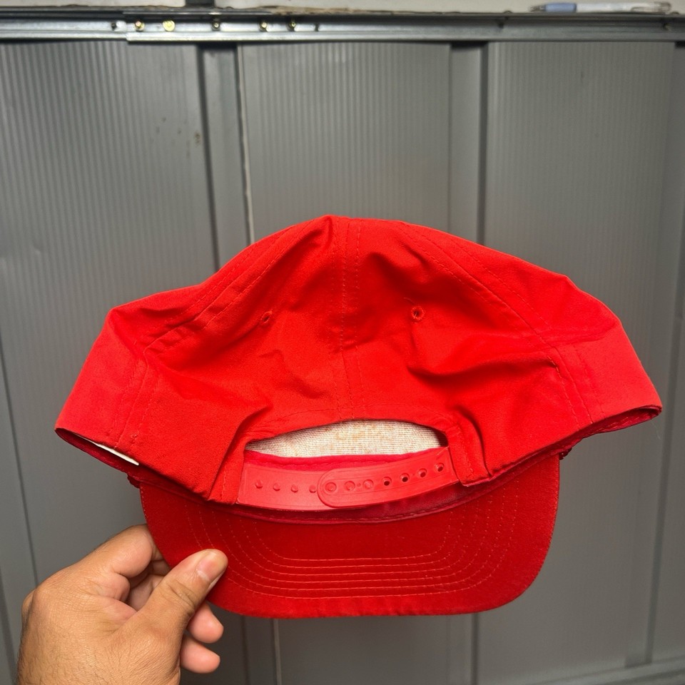 Vintage Ferrari Rope Hat Cap Red SnapBack 80s 90s Horse Logo Driving | eBay