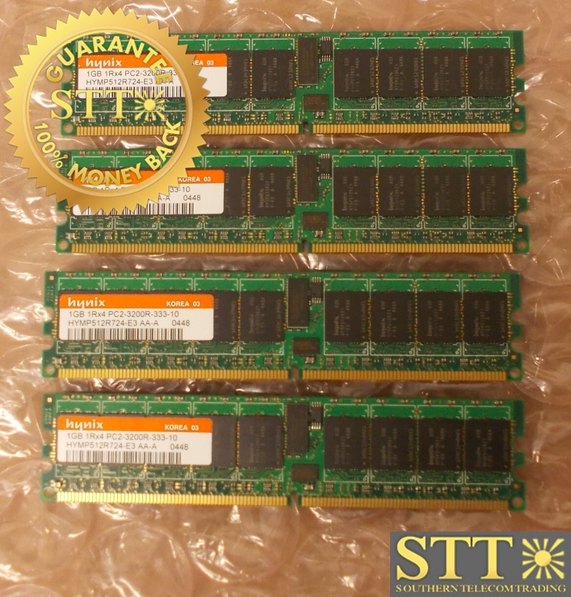 HYMP512R724-E3 HYNIX 1GB PC2-3200 DDR2-400MHZ ECC REG CL3 DIMM (LOT OF ...