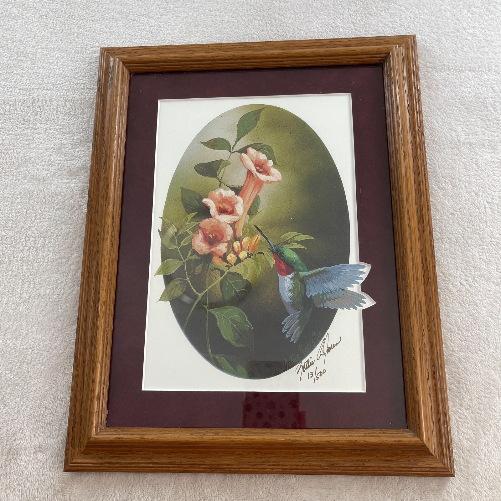 Zettie Jones Limited Edition 13/500 Signed Framed Print, Hummingbird ...