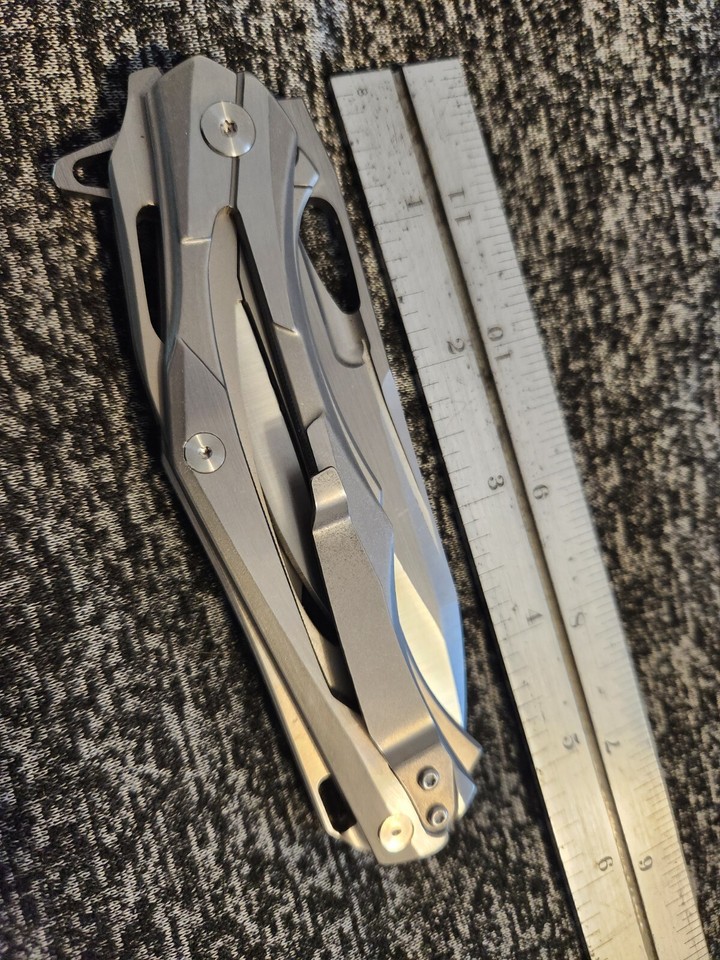 LARGE All Metal Pocket Knife, Outstanding Machine Work!!! New In Box ...