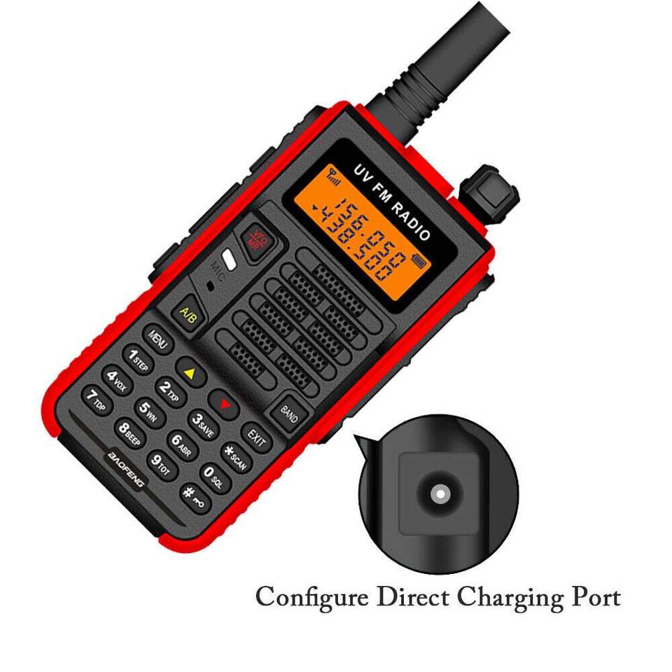 BAOFENG X5 PLUS 20W DUAL-BAND VHF/UHF WALKIE TALKIE LONG RANGE TWO WAY ...