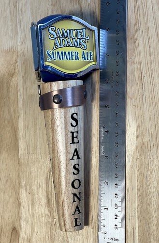 SAMUEL SAM ADAMS SEASONAL BEER TAP HANDLE 13” WOOD COPPER RIBBON | eBay
