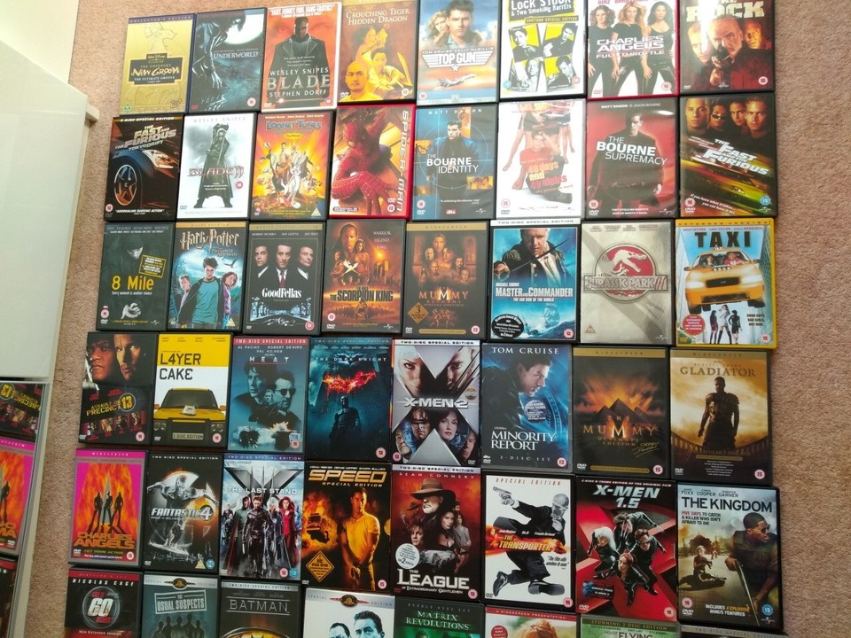 Job lot of 96 DVD's including rare out-of-print films, all excellent ...