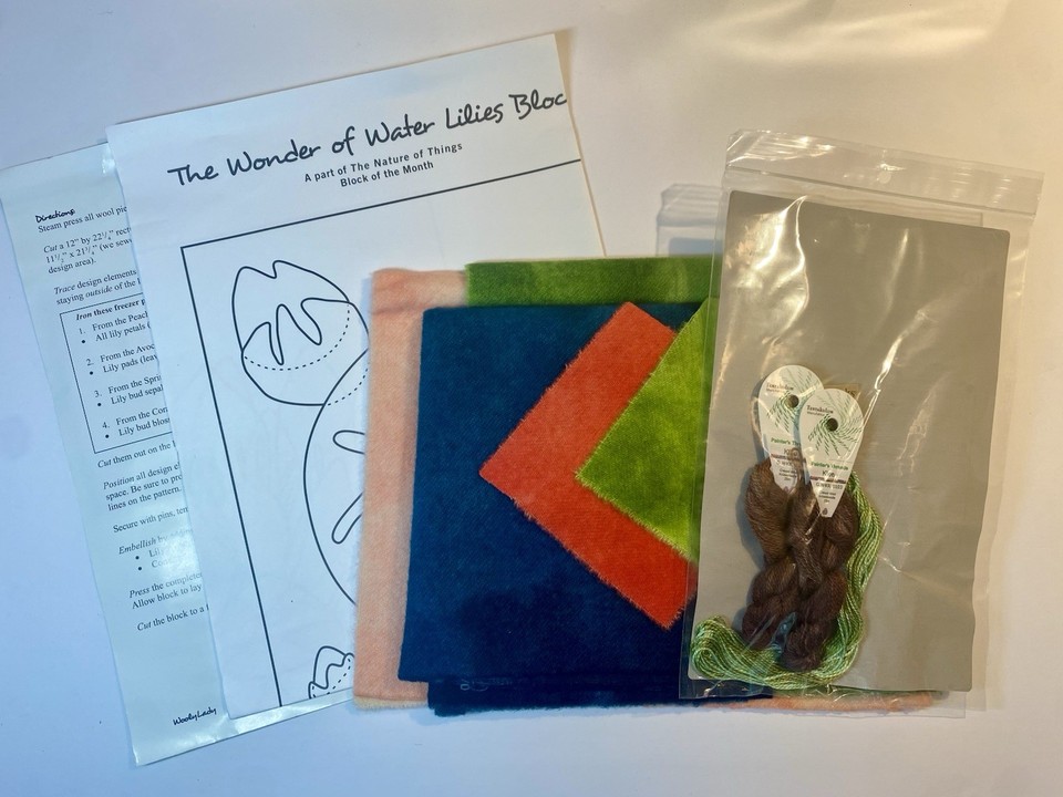 Wooly Lady THE NATURE Of THINGS Wool Applique Embroidery QUILT KIT with ...