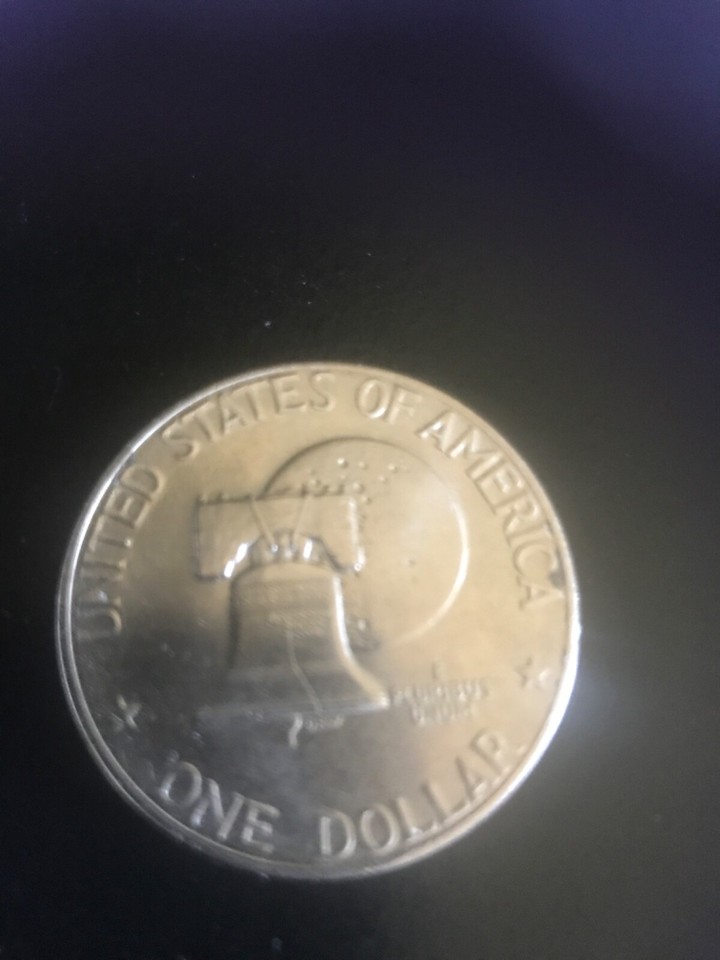 1776-1976 Eisenhower Liberty Bell Moon Bicentennial Dollar Coin-No Mint ...