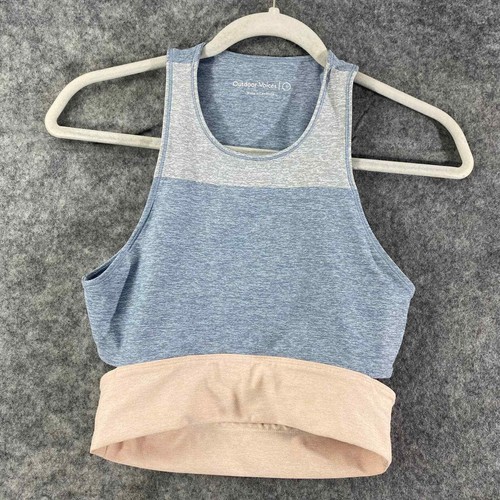 Outdoor Voices Slashback Crop Top Small Sports Bra Lake Dove Rose ...