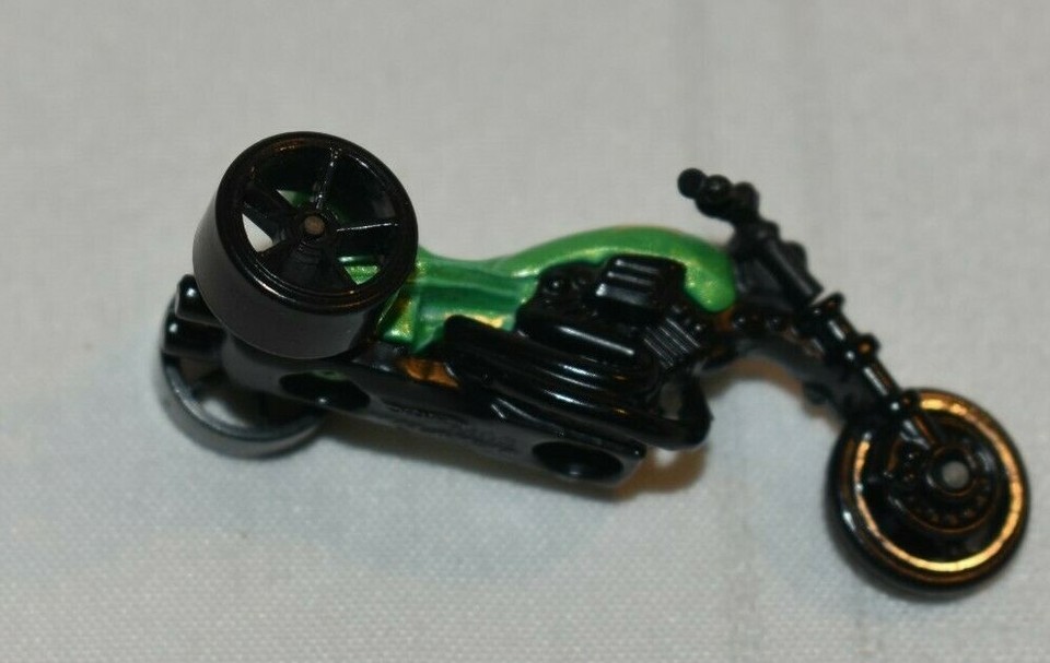Hot Wheels Black and Green Motorcycle Made in Malaysia Y2485 | eBay