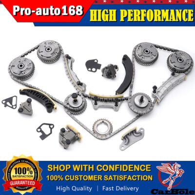 Complete Timing Chain Kit + 4x VVT Cam Phaser Set For 3.0 3.6L EQUINOX ...