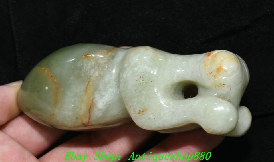 3.9''Chinese Hongshan Culture Hetian Jade Carving Praying Mantis ...