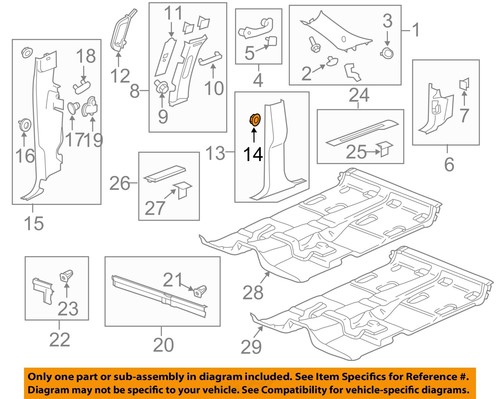 GM OEM Interior-Lock Pillar Trim Retainer 11561654 | eBay