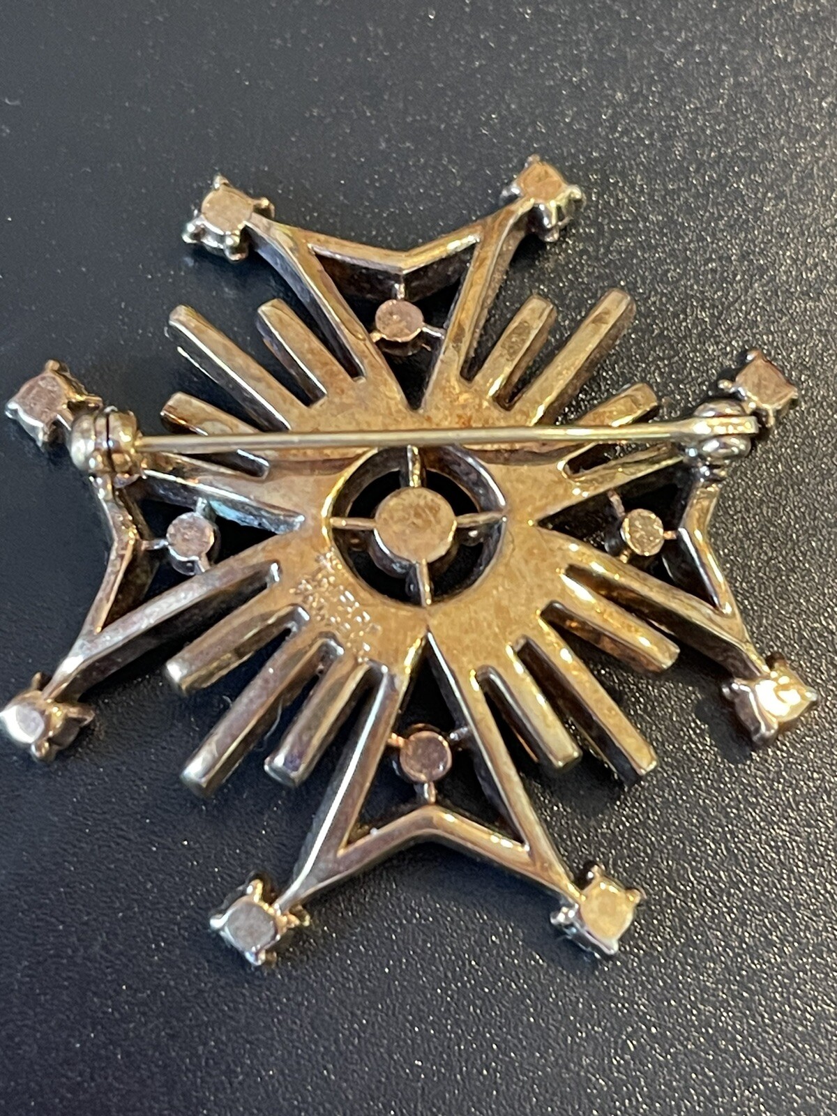 Early Trifari Patent Pending Rhinestone Brooch Alfred… - Gem