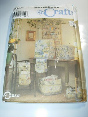 CRAFTS UNCUT SIMPLICITY 8826 Sewing Pattern SEWING BASKET LINER MACHINE ...