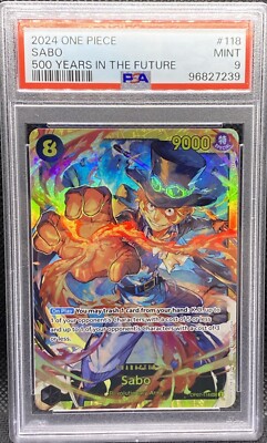 🔥🔥 2024 One Piece Sabo SR Foil 500 Years in the Future PSA 9 🔥🔥 | eBay
