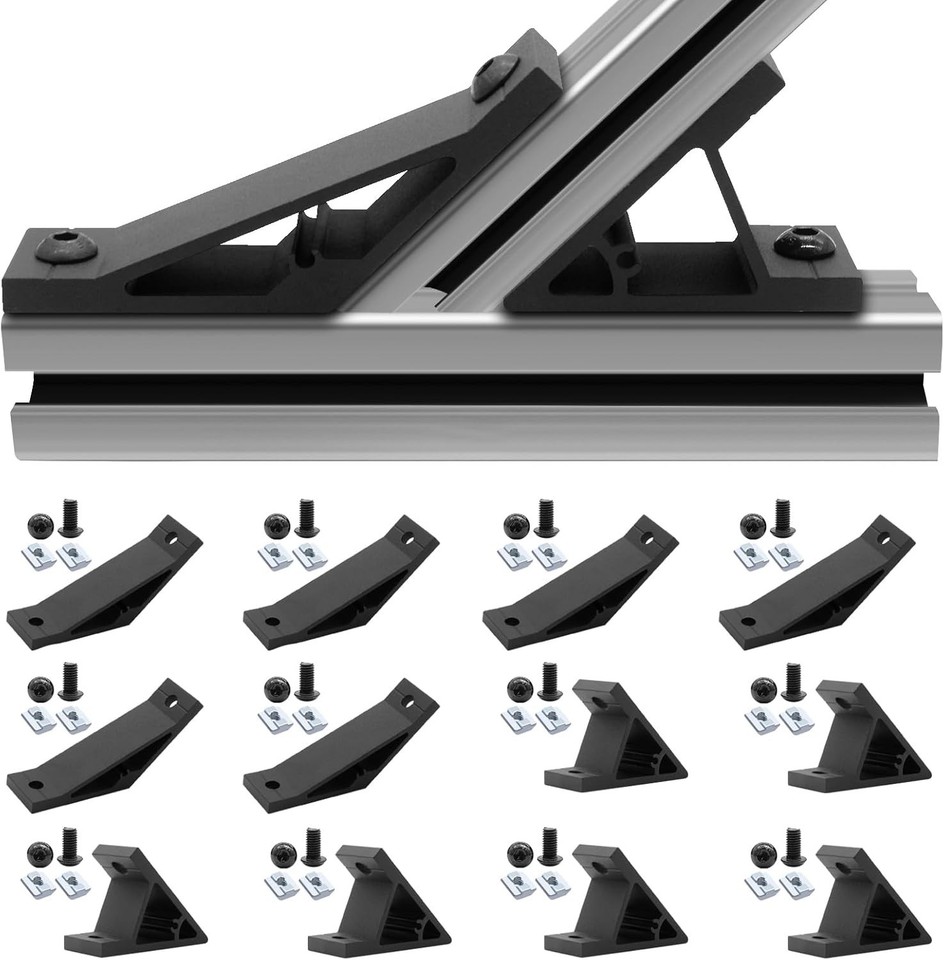 12pcs 4040 45/135 Degree Angle Corner Bracket 4040 Extrusion Hardware T ...