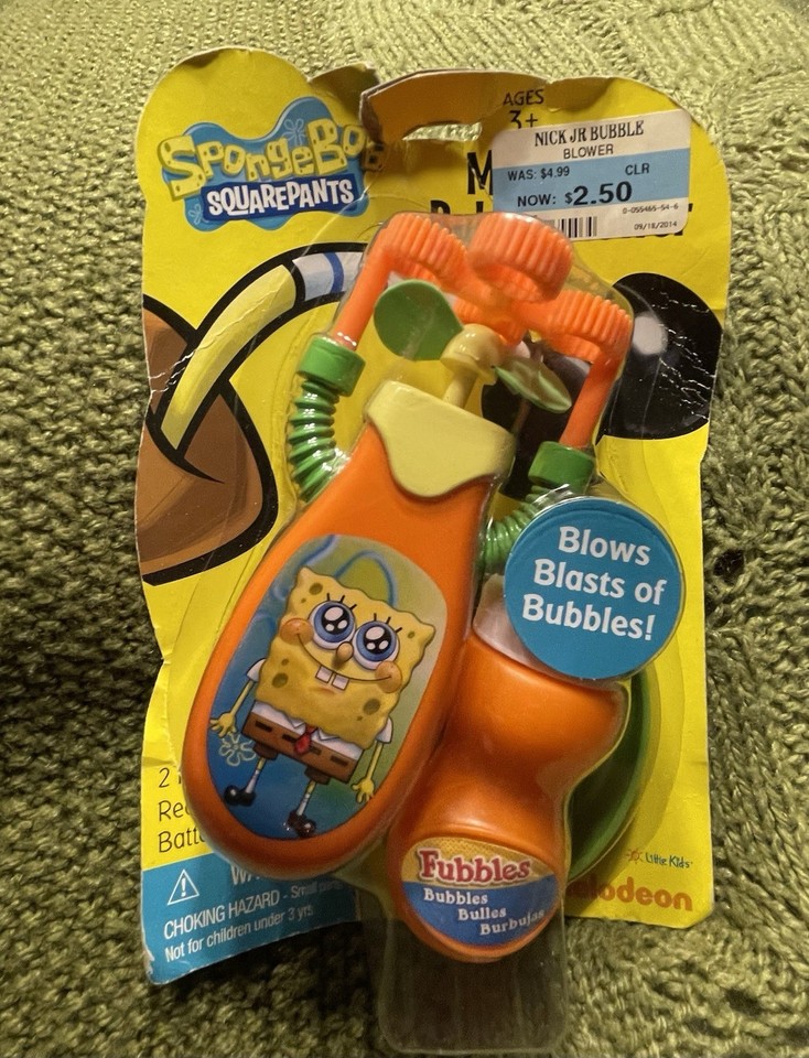 New in Package Nickelodeon Spongebob Squarepants Motorized Bubble ...