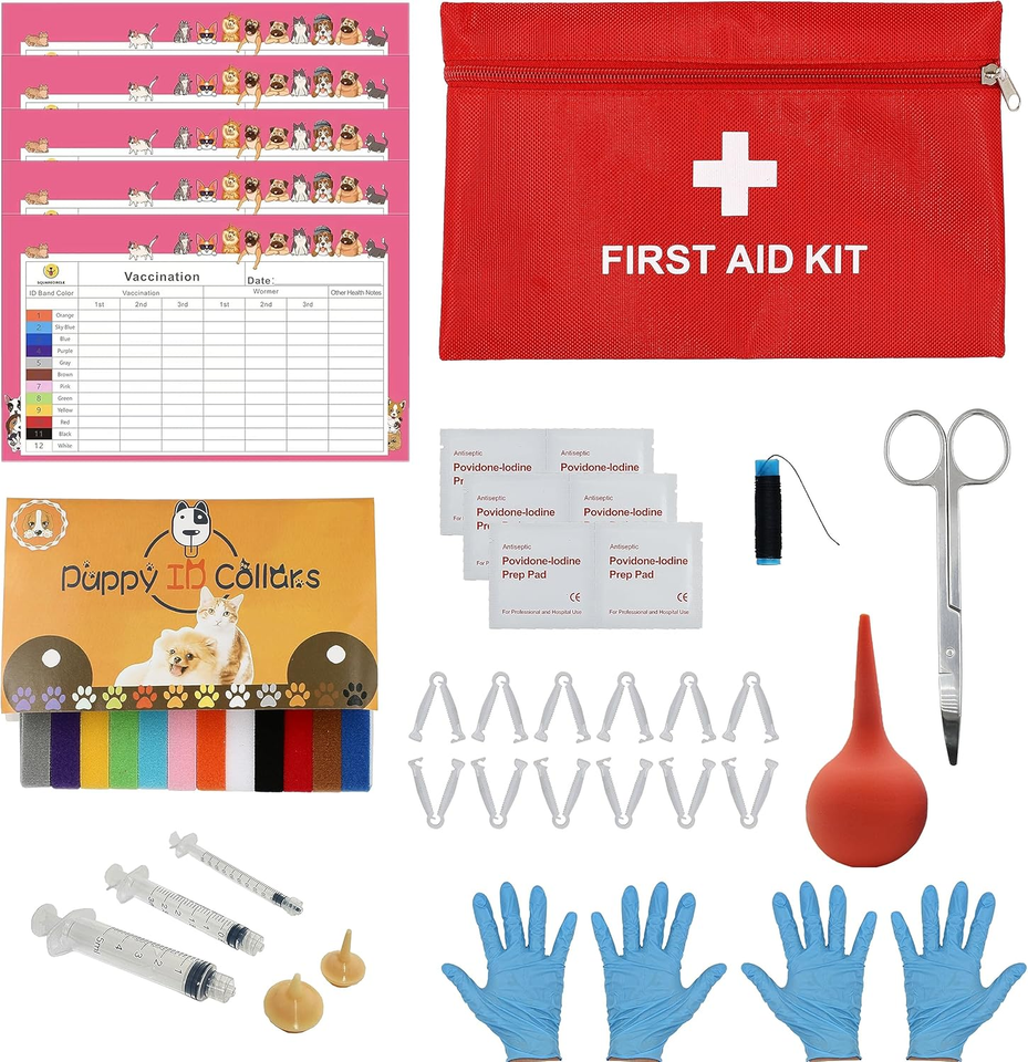 Complete Dog Whelping Kit with Feeding Nipple, Record Keeping Charts ...