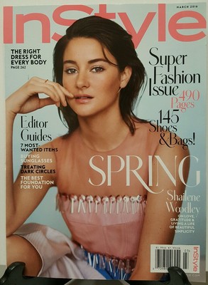 InStyle Spring Super Fashion Issue Shailene Woodley March 2016 FREE SHIPPING JB | eBay