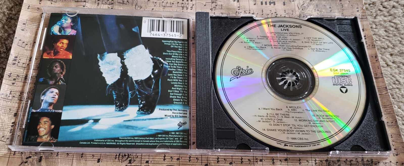 The Jacksons - Live CD 1987 Pre-Owned Excellent Condition EGK 37545 | eBay