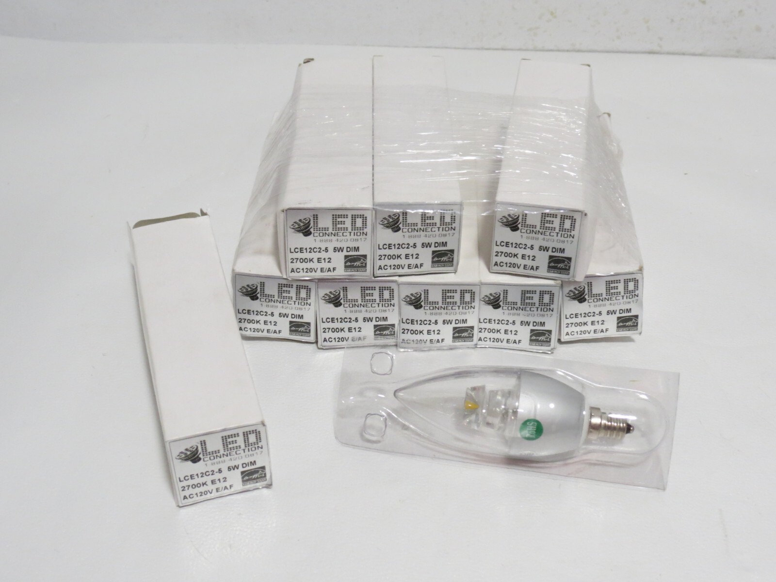 E12 LED BULB 5W DIMMABLE 2700K AC120V 50W EQUIVALENT PACK OF 9 BULBS | eBay