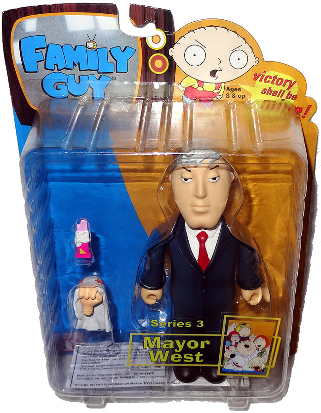 Family Guy Mayor West Action Figure Mint in Box Series 3 Mezco Toy Adam ...