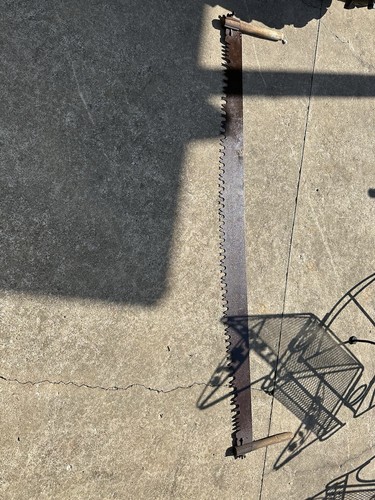 Barn Antique Primitive 2 Two Man Crosscut Logging Saw 6 Foot Blade Log ...