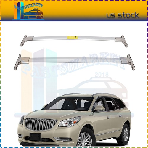 Black Top Roof Rack Cross Bar Luggage Fits Buick Enclave 2009-2016 ...