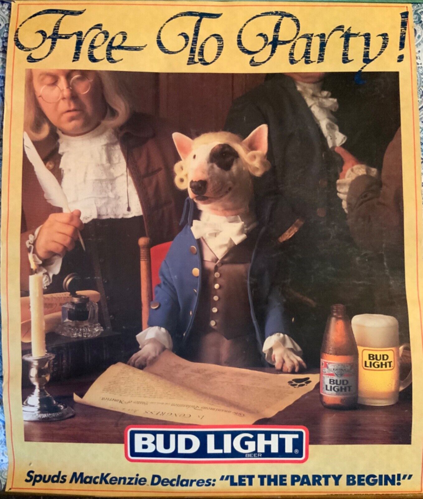 Spuds MacKenzie The Original Party Animal Budweiser Posters Vintage ...