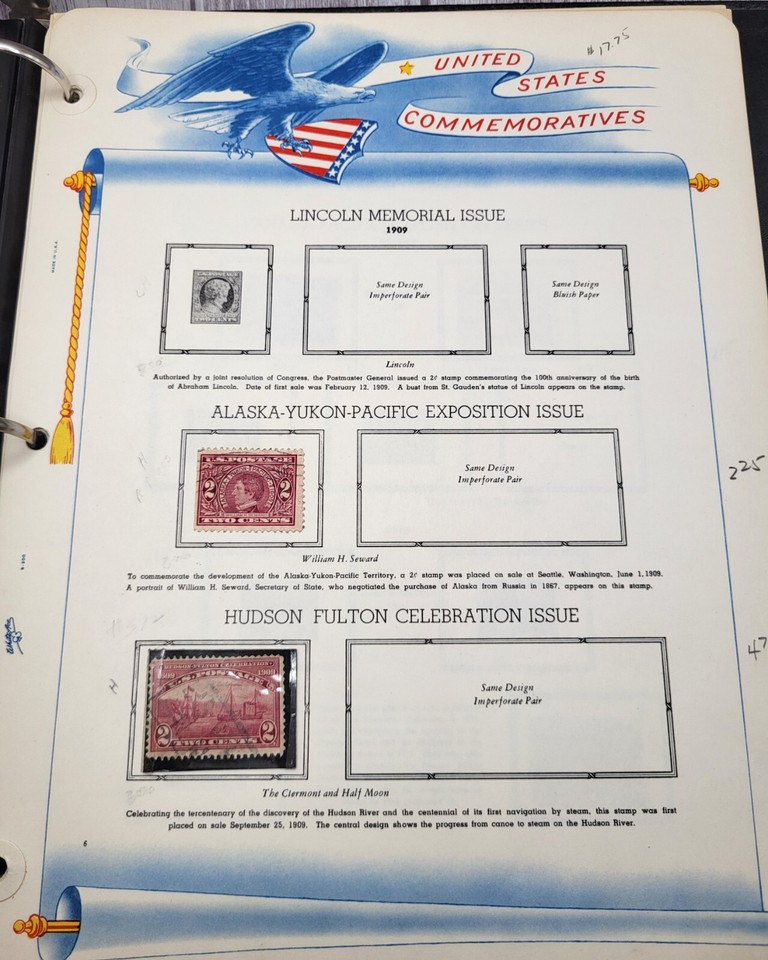 Old 1893-1936 US Postage Stamps Errors Offset Stamp Collection Book ...