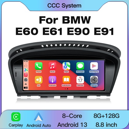 8.8" Android Auto CarPlay Multimedia Navi GPS for BMW E60 E61 E90 CCC ...