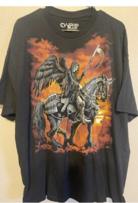 liquid blue Horse And Skeleton Tee Shirt | eBay