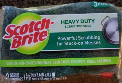 3M Scotch Brite Scrub Sponges, Stainless Steel Scrubbers, Kitchen Scrub ...