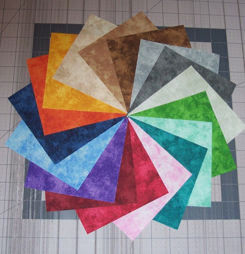 68 Scramble Tonal Blender Fabric 5" Quilt Squares Bundle 100% Cotton ...