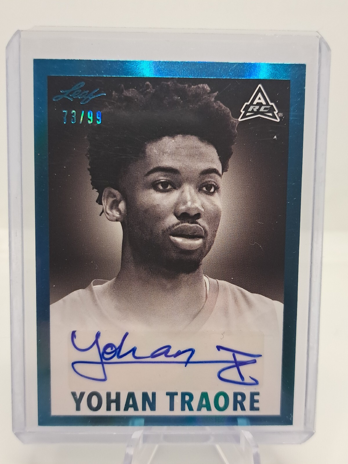 2021-22 Leaf Memories Blue Yohan Traore Auto Autograph RC Rookie 76/99 ...