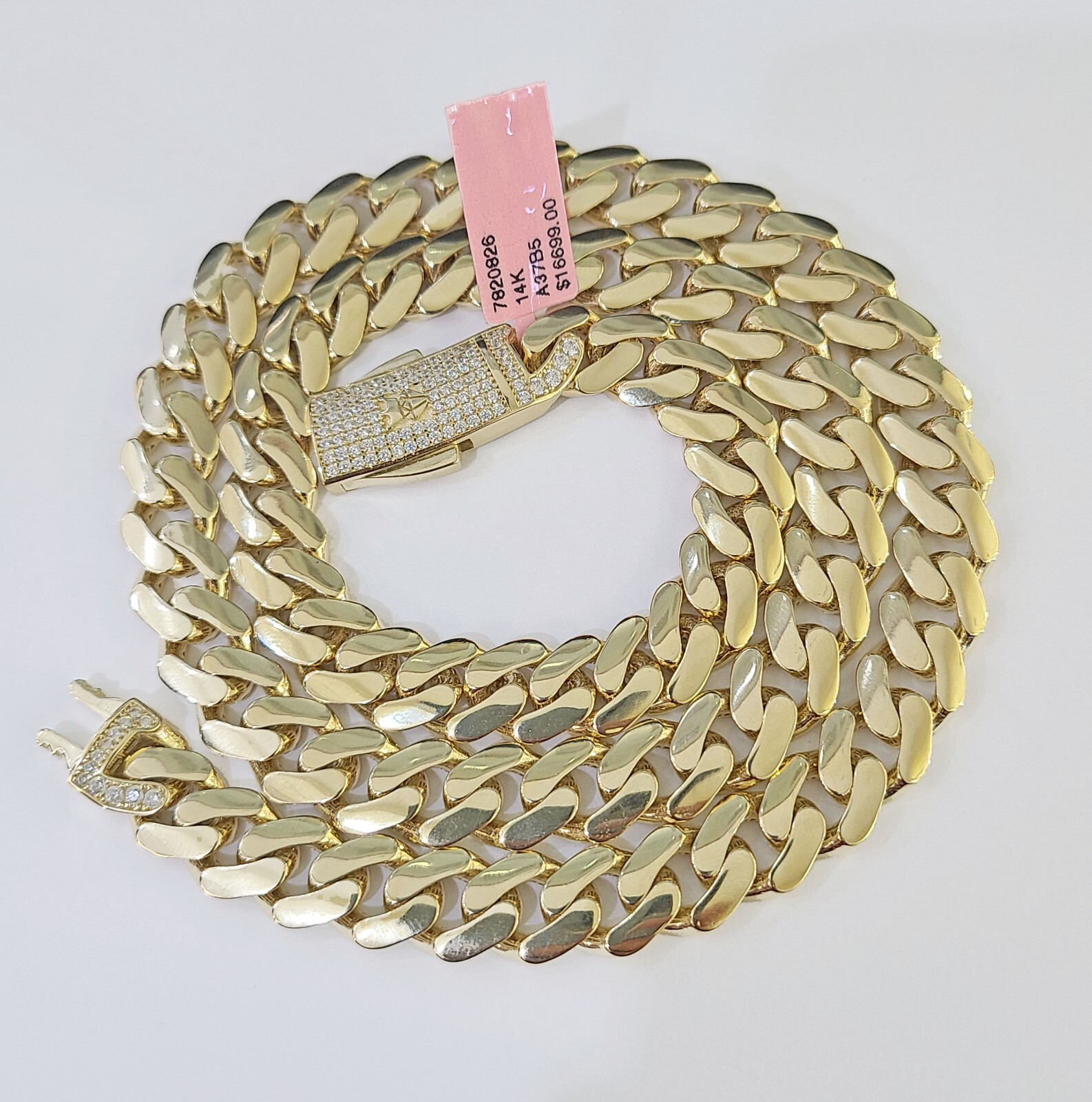 Real 14k Royal Monaco Link Chain 10mm 20-26 inches Yellow Gold Genuine ...