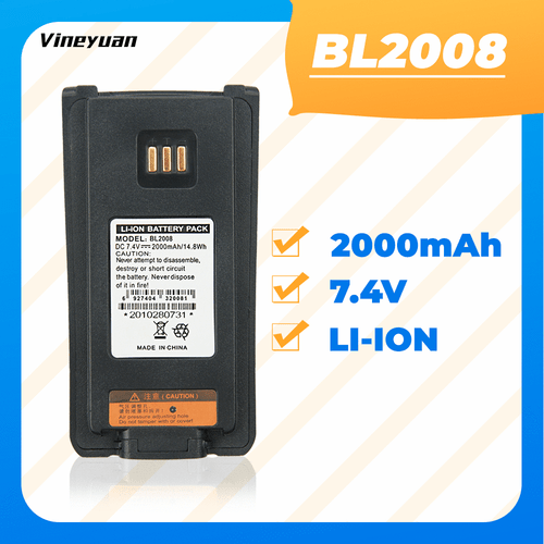 1PC New Hytera BL2008 BL2006 2000mAh Li-ion Battery For PD782 PD702 DMR ...