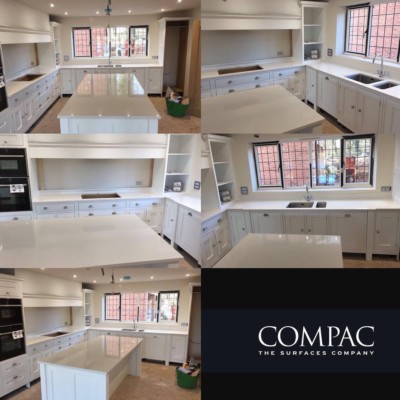 Luxury COMPAC quartz LUNA kitchen worktops fitted nationwide handmade ...